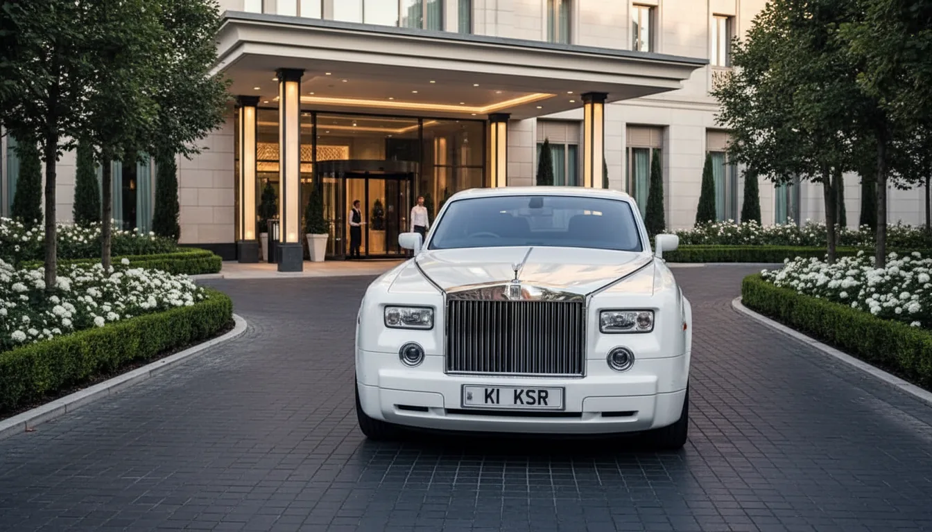Rolls-Royce Hire to Eynsham Hall | White 7 Bedford